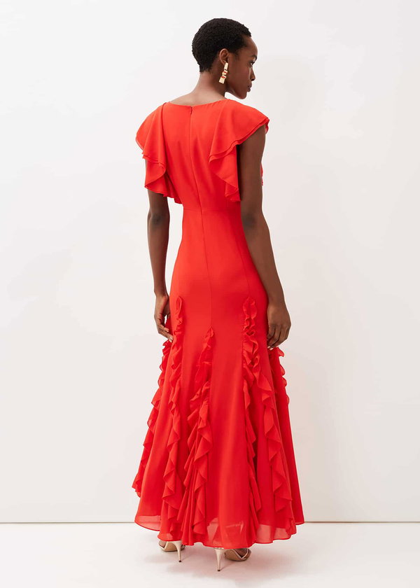 PHASE EIGHT Donatella Ruffle Maxi Dress | endource