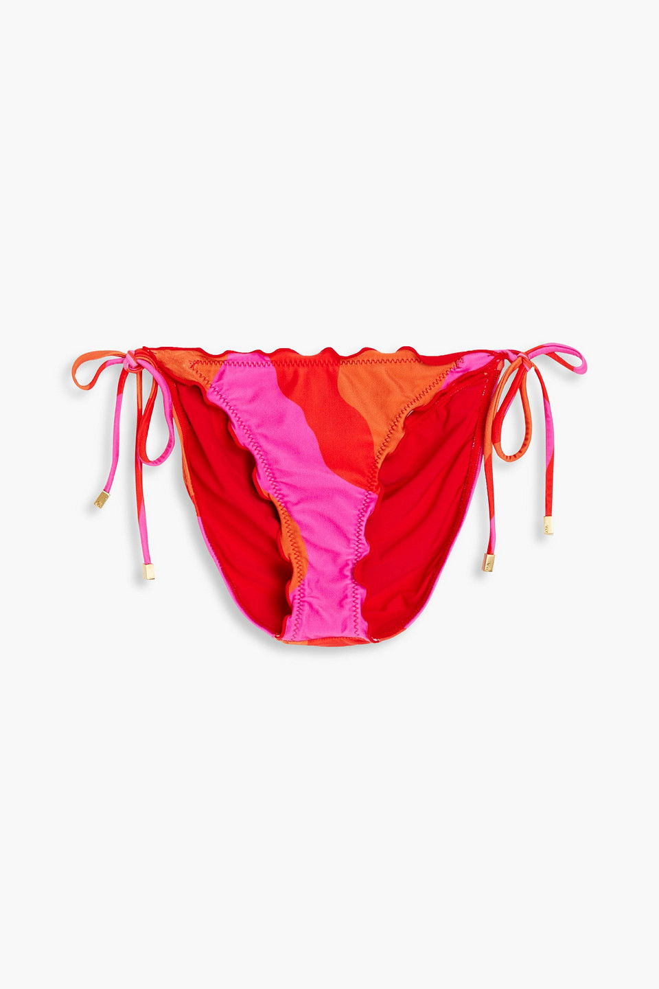 VIX PAULA HERMANNY Ripple Striped Low-Rise Bikini Briefs | endource