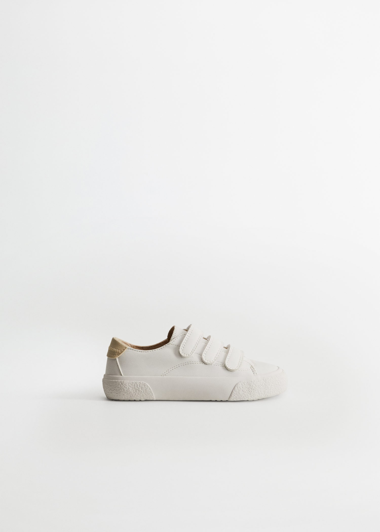 MANGO Velcro Fastening Straps Sneakers in White | endource
