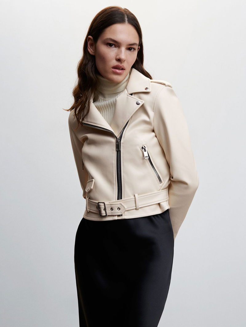MANGO Faux Leather Biker Jacket | Endource