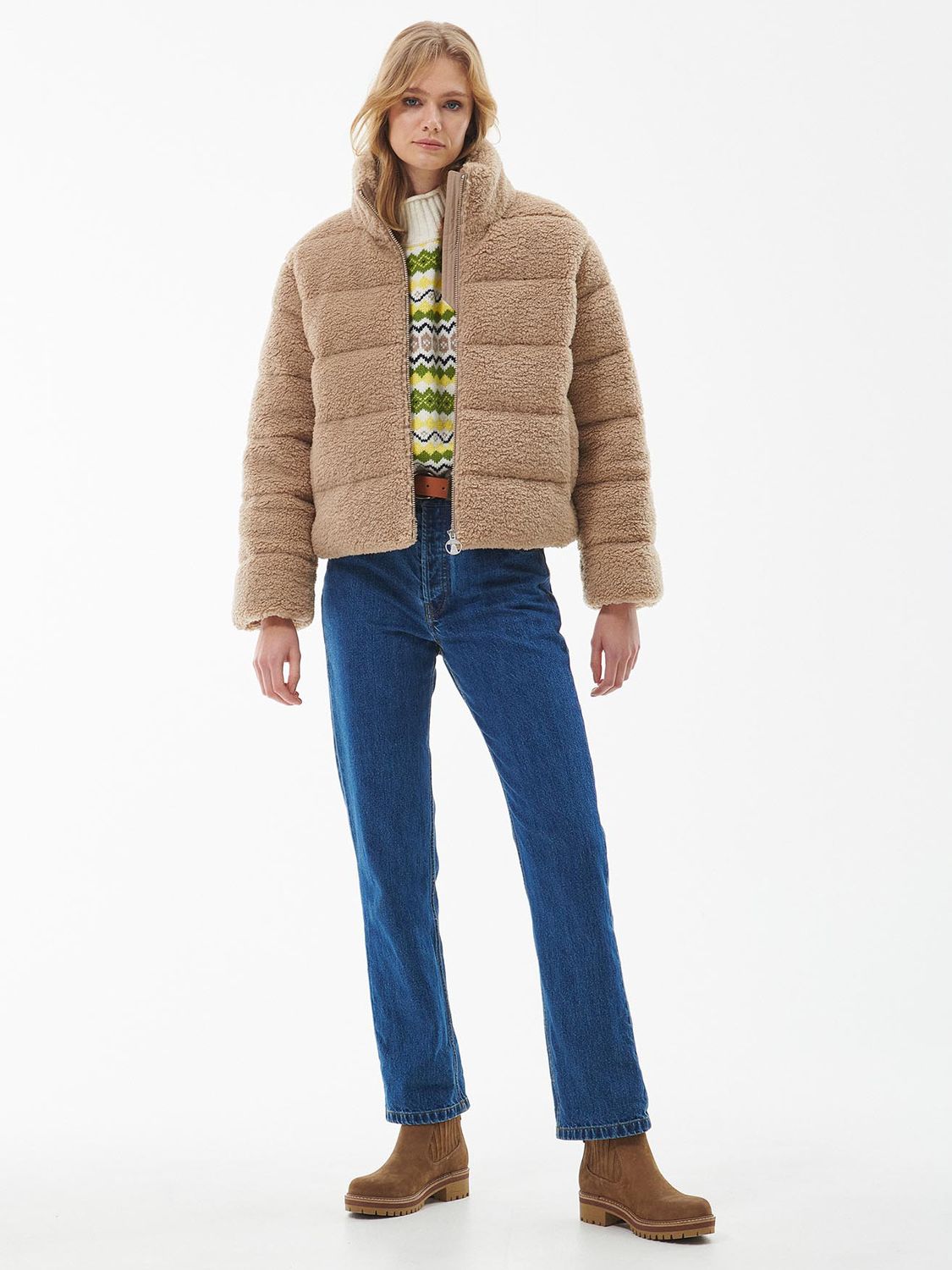 BARBOUR Lichen Quilted Jacket in Light Trench | Endource