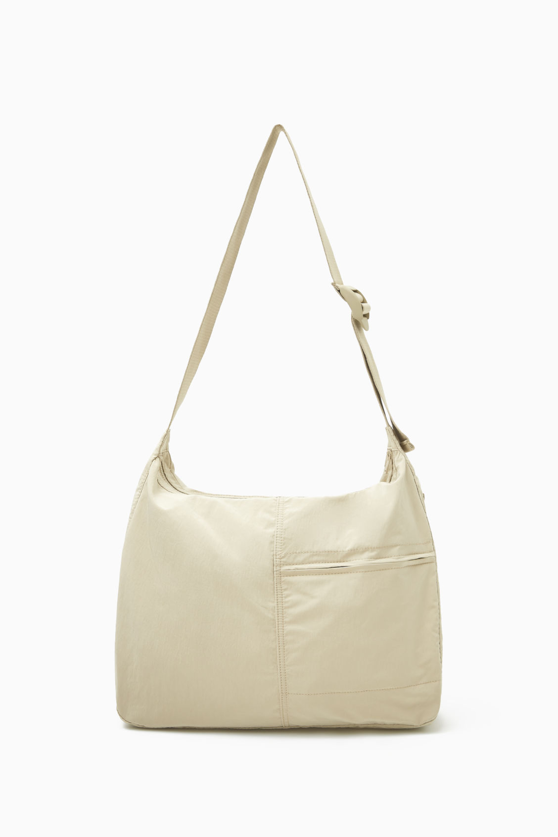 COS Slouchy Nylon Messenger Bag in BEIGE | endource