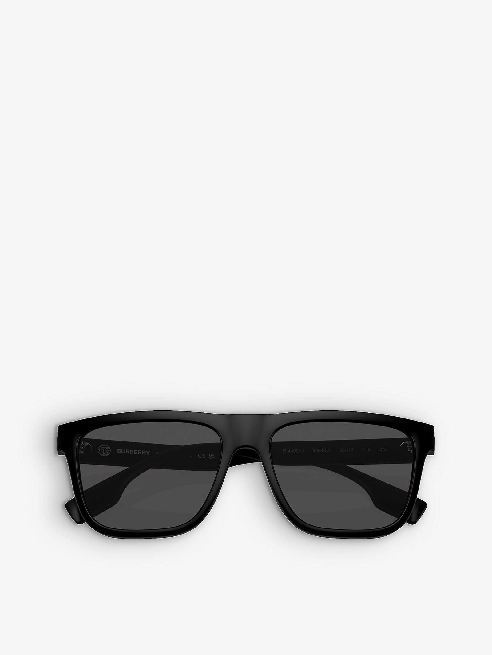 BURBERRY Square-Frame Polyamide-Bio Sunglasses in BLACK | endource