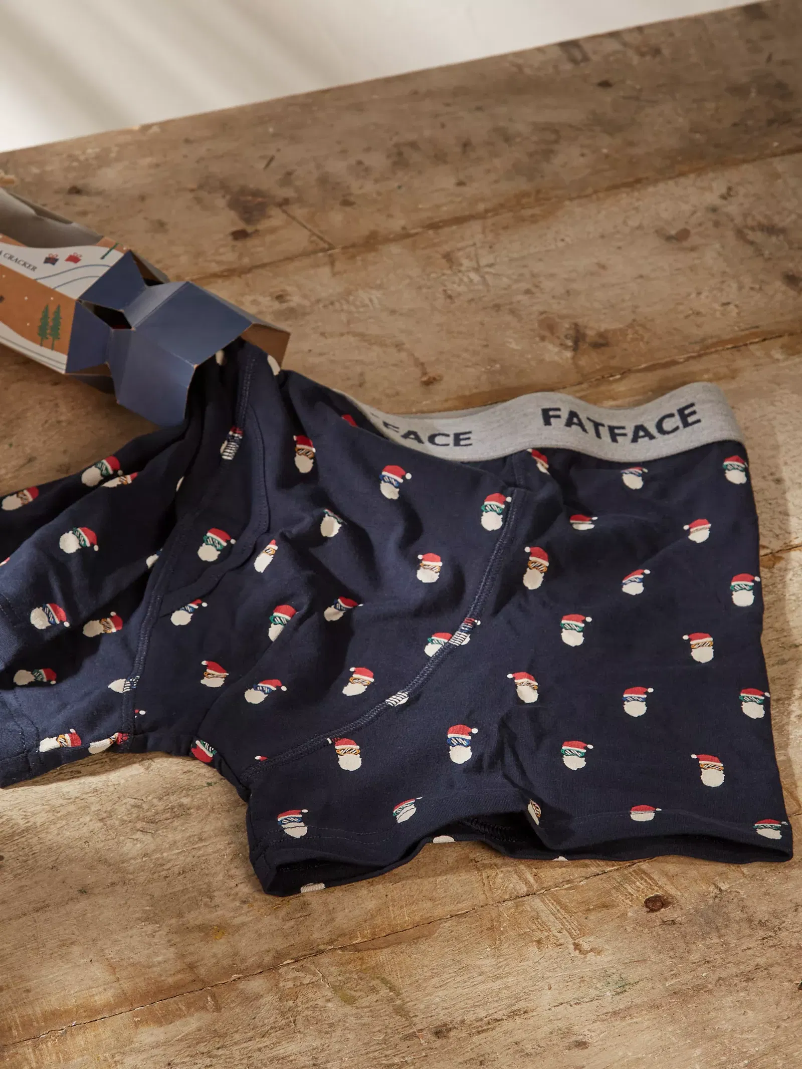 FATFACE Boxers In A Cracker Gift Set in Navy | Endource