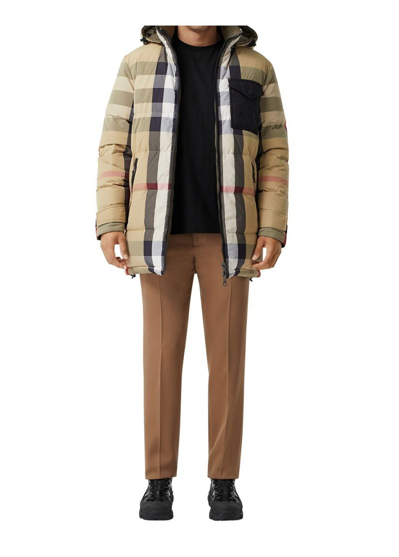 BURBERRY Reversible Check Recycled Nylon Puffer Jacket | Endource