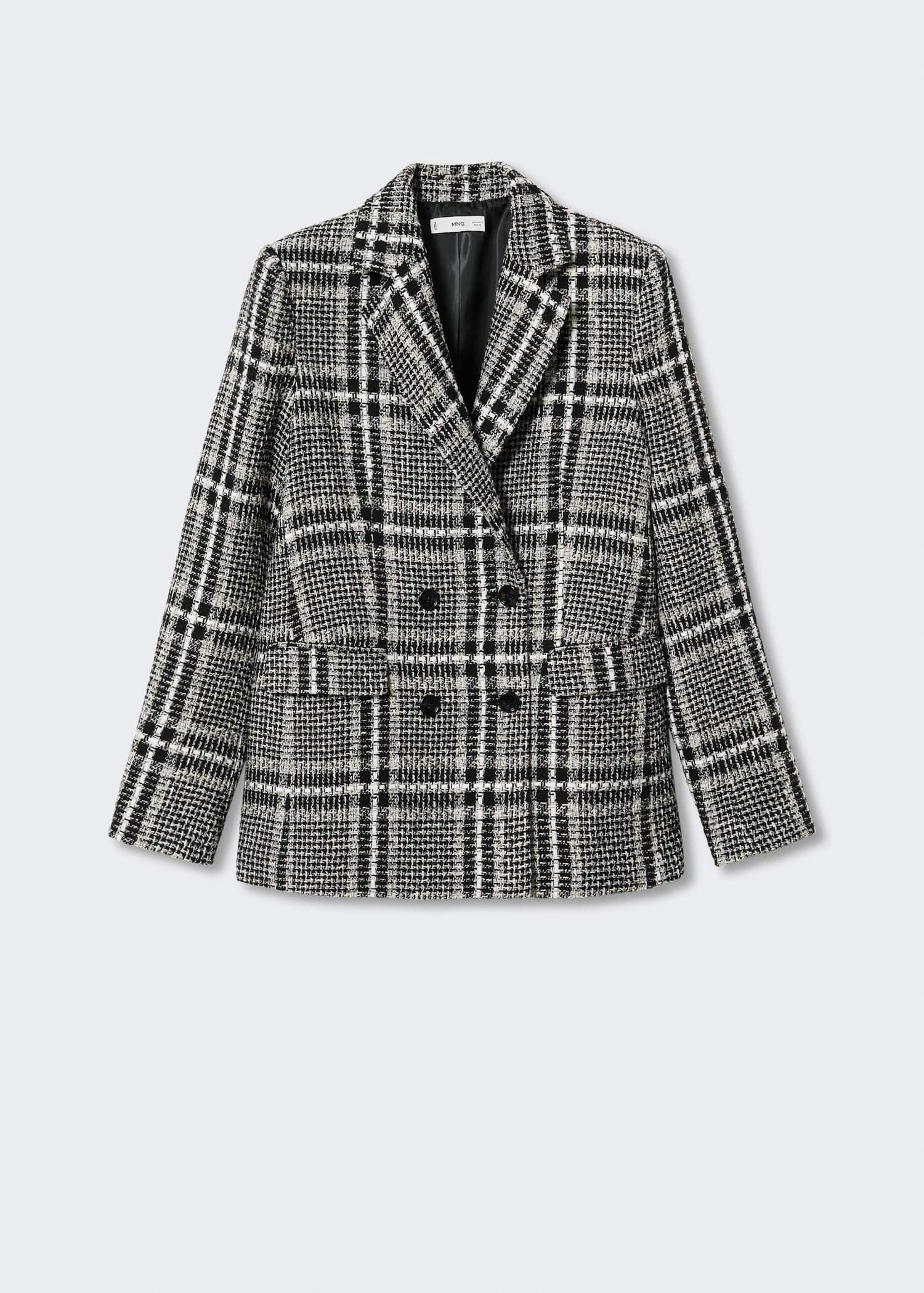 MANGO Tweed Check Blazer | Endource