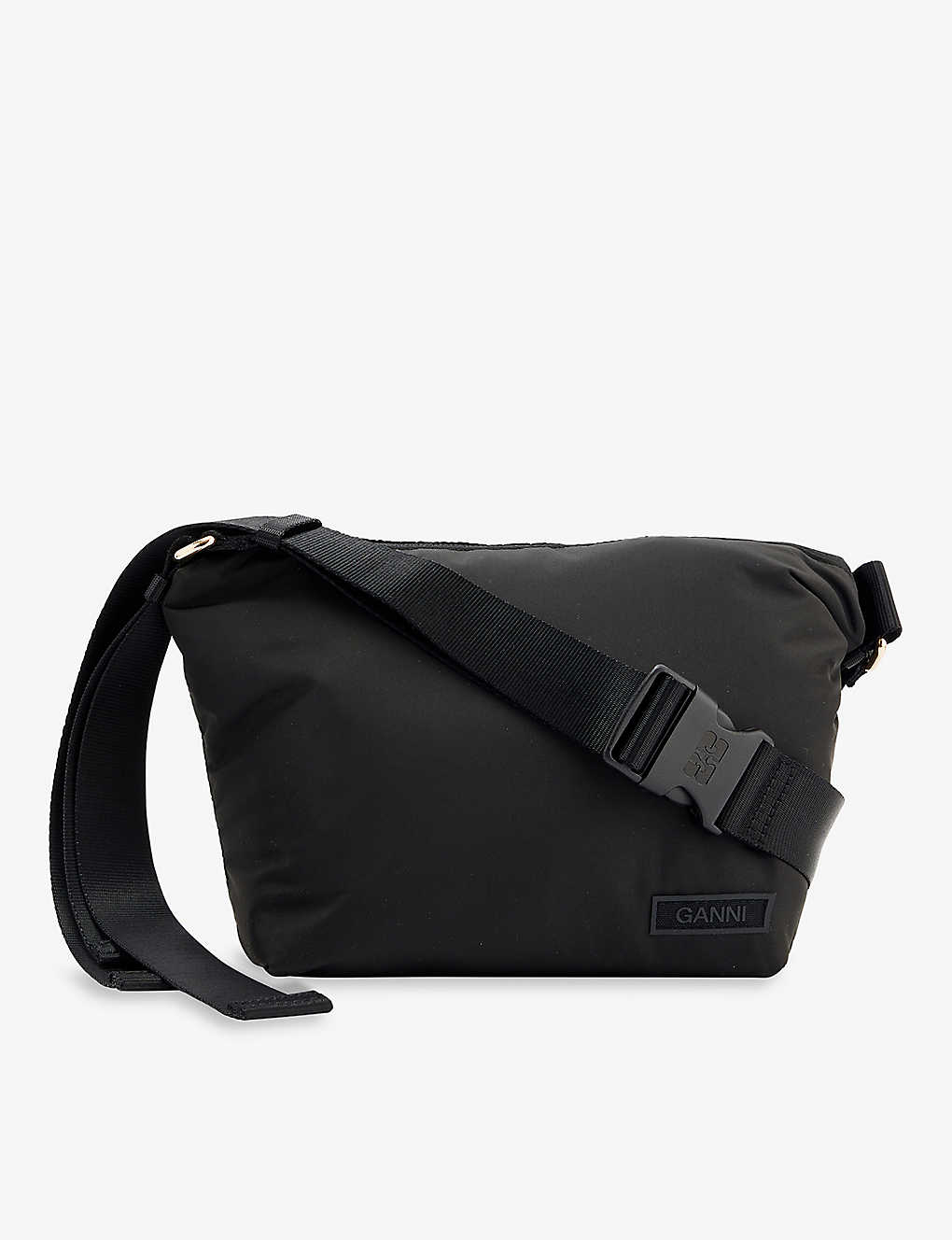 GANNI Logo-Patch Cross-Body Bag | endource