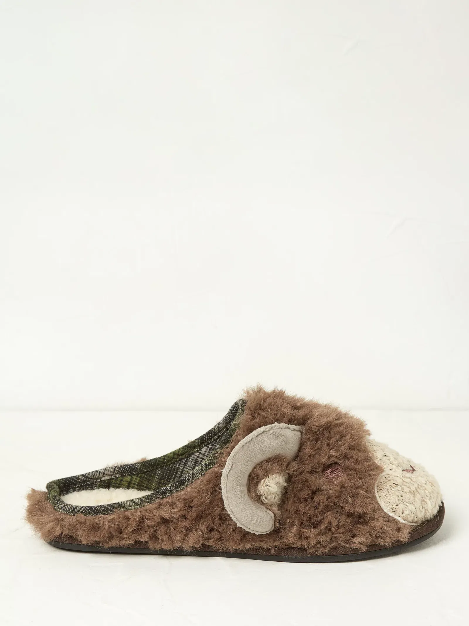 FATFACE Ronnie The Ram Slippers in Brown | endource