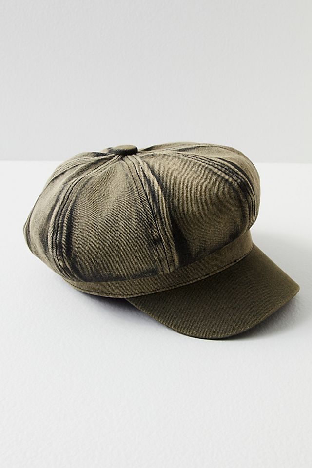 FREE PEOPLE Acid Wash Lieutenant Hat in Denim | Endource