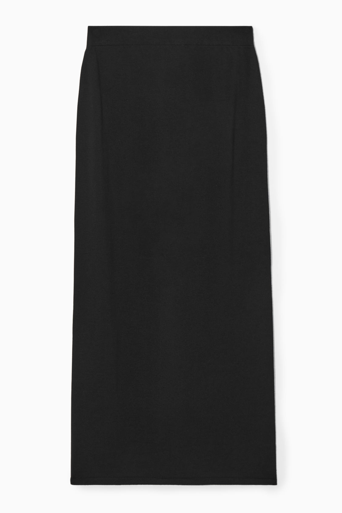 COS Pure Wool Column Maxi Skirt in BLACK | endource