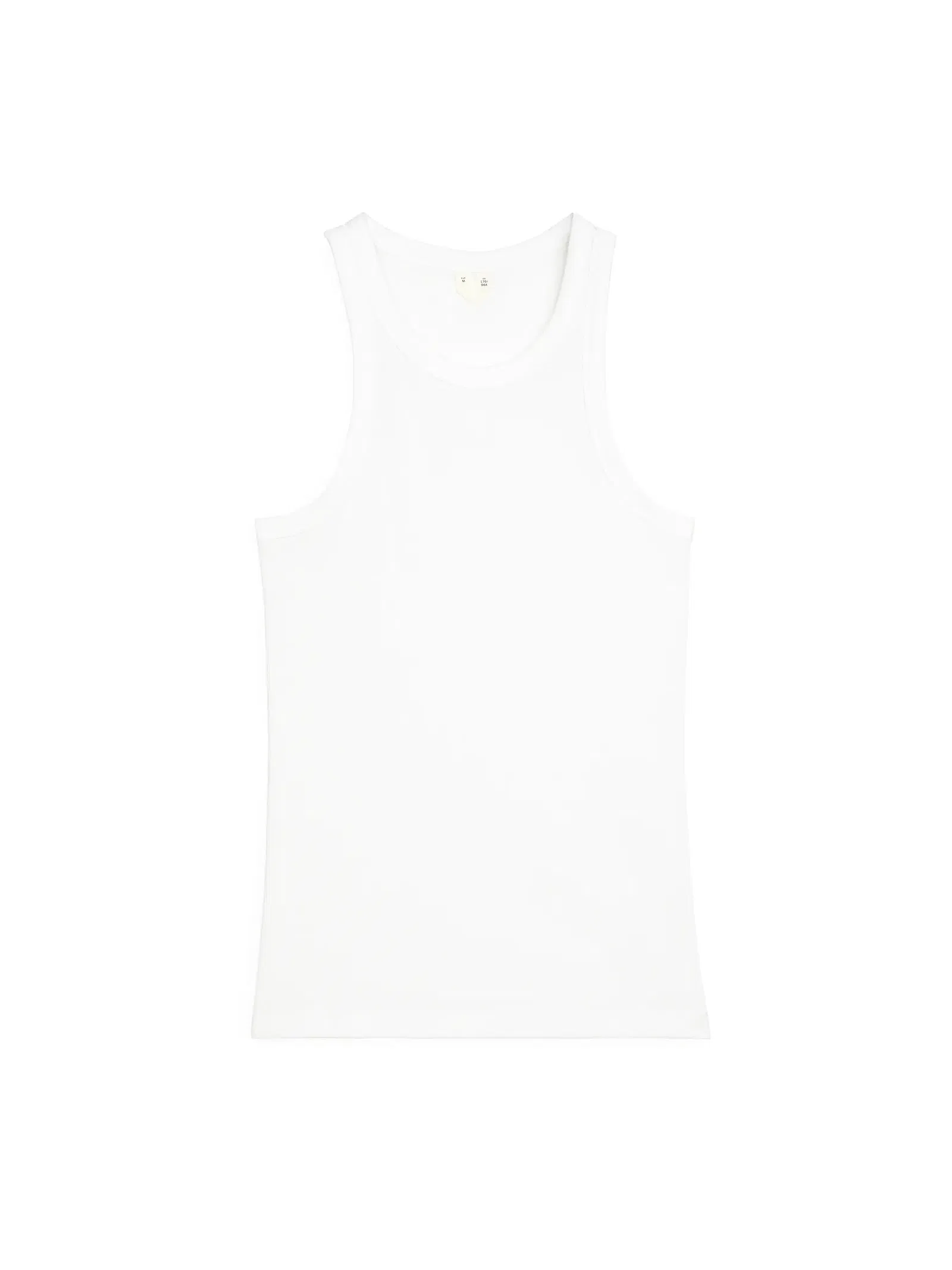 ARKET Ribbed Racer Tank in White | Endource