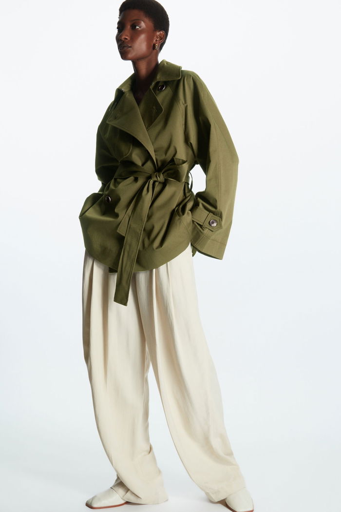 COS Regular-Fit Short Trench Coat | endource
