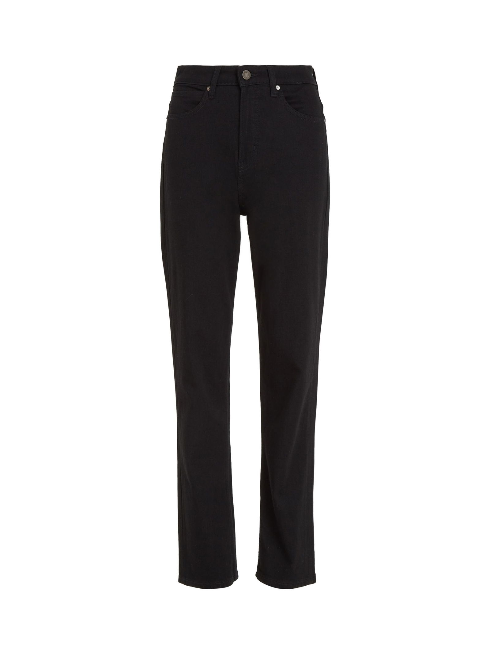CALVIN KLEIN High Rise Slim Fit Jeans in Denim Black | endource