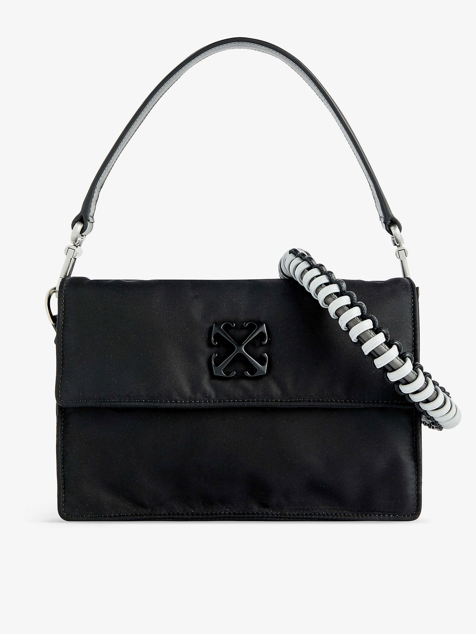 OFF-WHITE Jitney 1.4 Woven Cross-Body Bag in BLACK | Endource