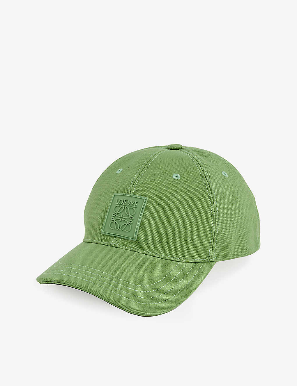 LOEWE Patch Brand-Appliqué Cotton Baseball Cap in BRIGHTAPPLE | Endource