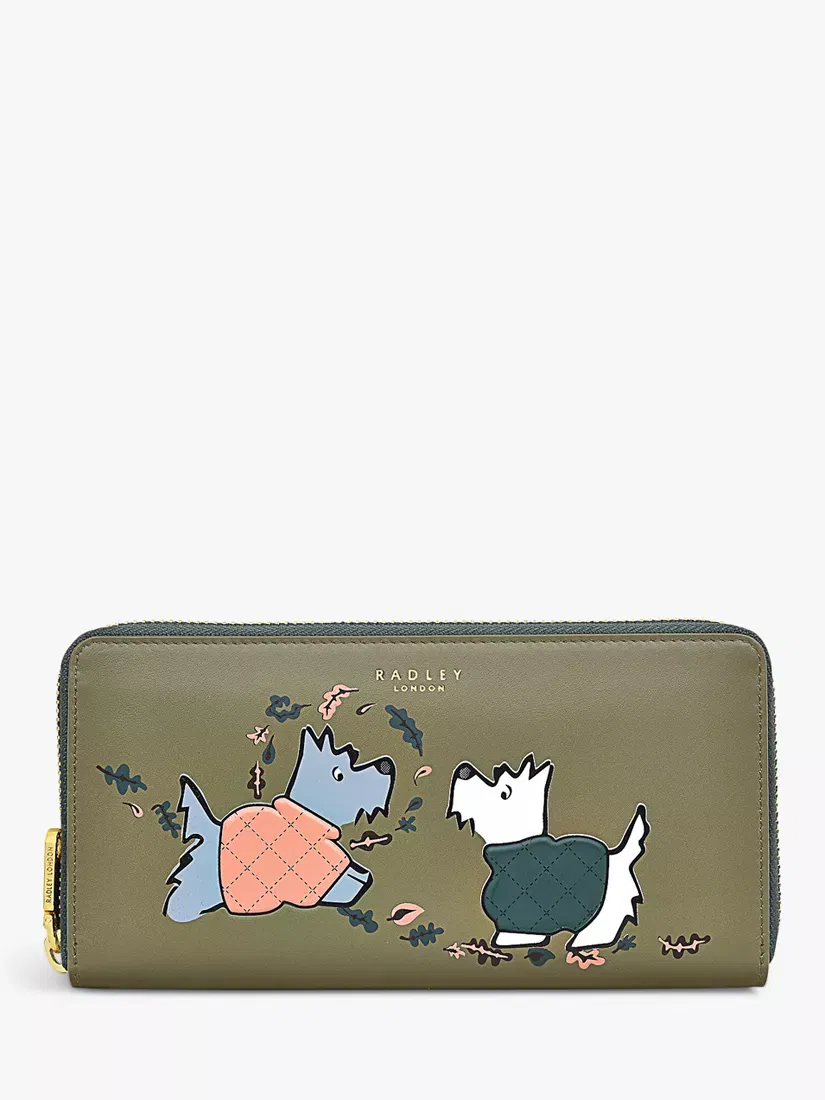 RADLEY Radley Puffy Jacket Zip Around Matinee Purse in Green | Endource