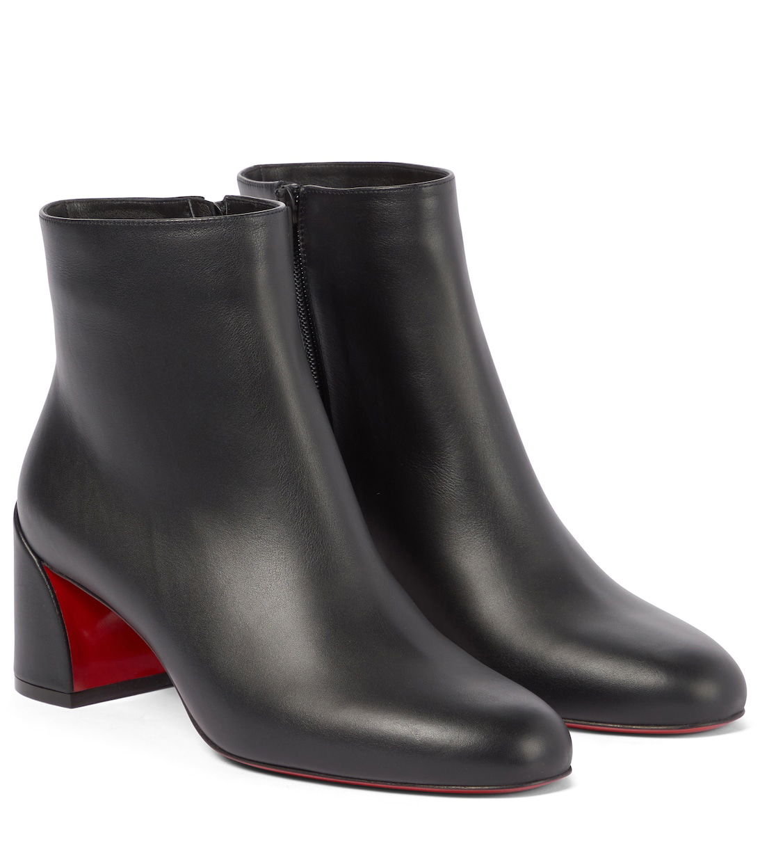 CHRISTIAN LOUBOUTIN Turela 55 Leather Ankle Boots in Black | Endource