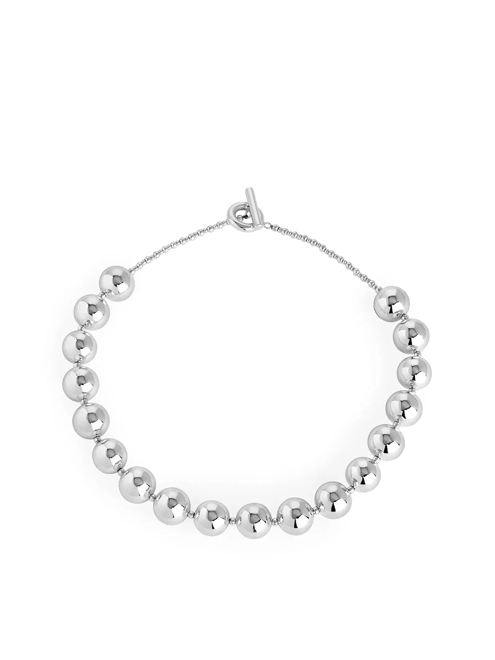 ARKET Chunky Spheres Necklace in Silver | endource