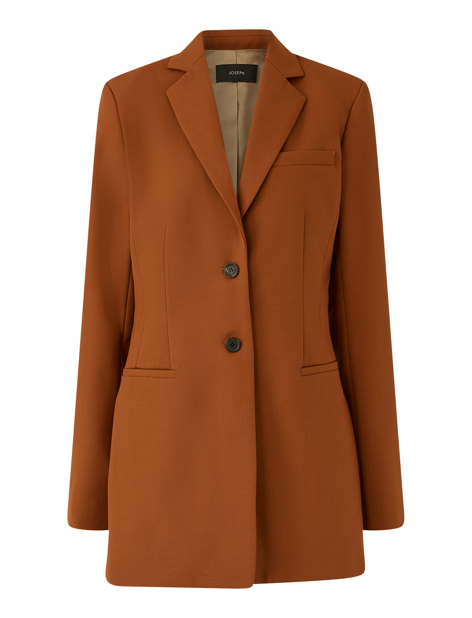 JOSEPH Jani Wool Granite Jacket in Brick | endource