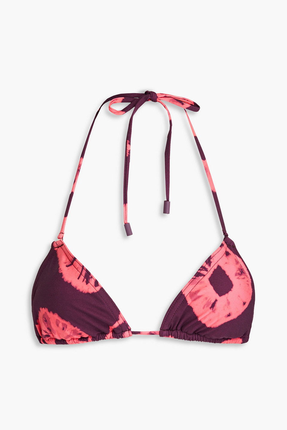 ZIMMERMANN Separates Sculpt Tie-Dyed Triangle Bikini Top in Purple ...