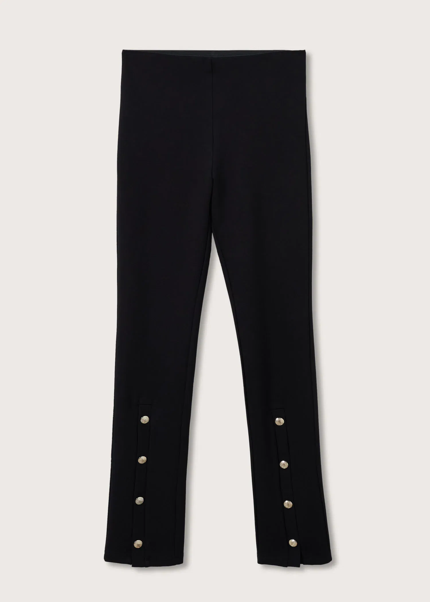MANGO Buttons Leggings in Black | endource