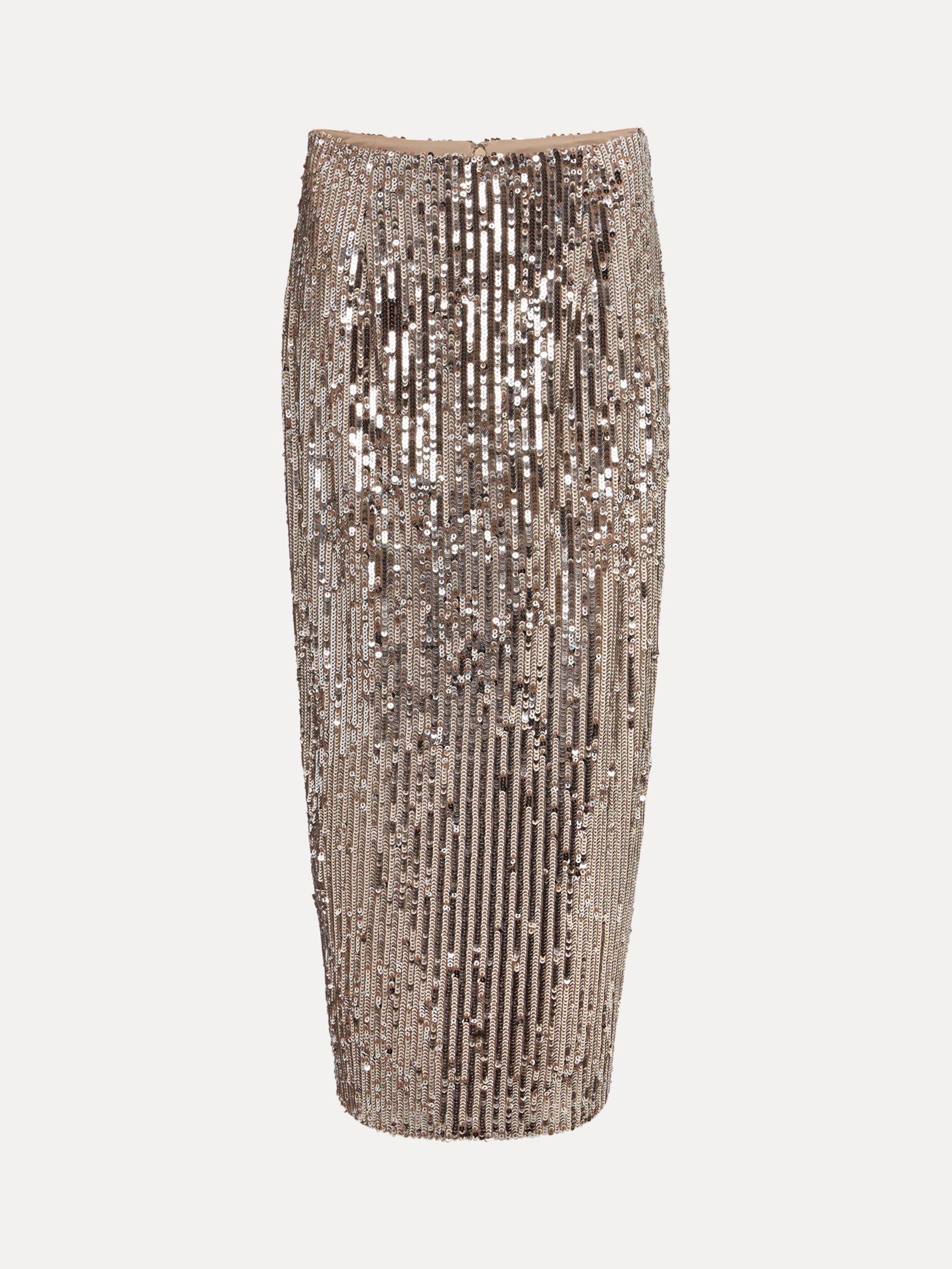 PHASE EIGHT Milani Sequin Pencil Midi Skirt in Silver | endource