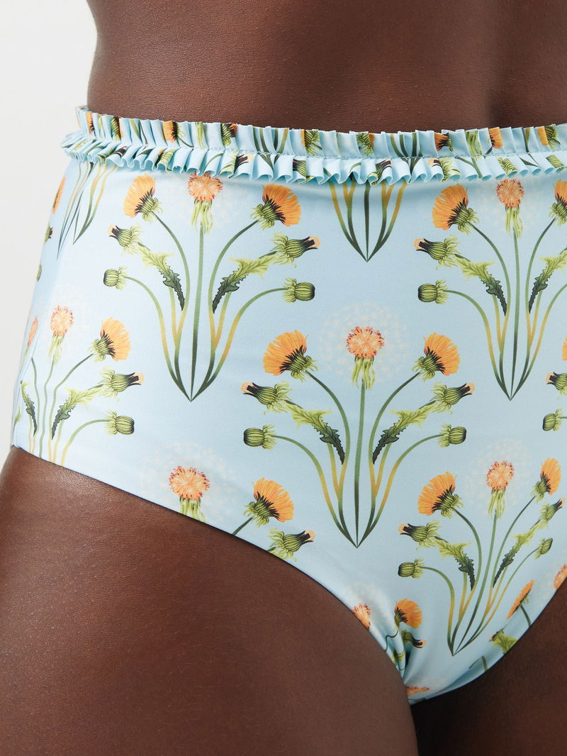 AGUA BY AGUA BENDITA Nopal Floral Bikini Briefs in Blue | Endource