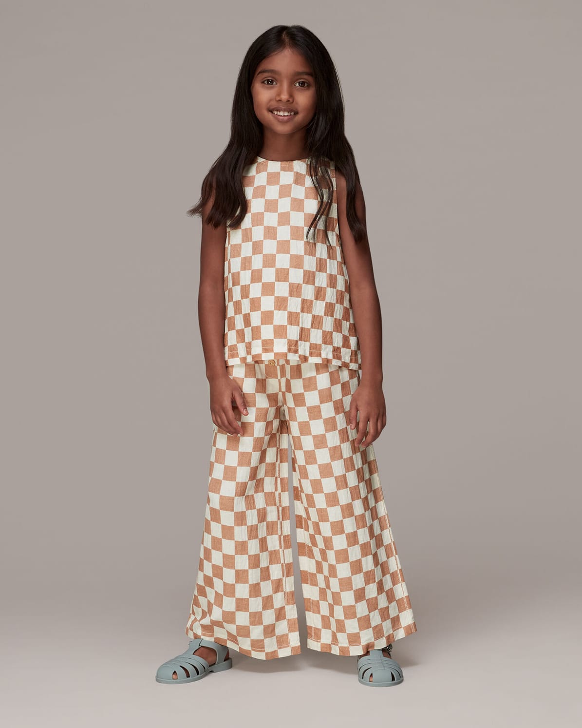 WHISTLES Checkerboard Wide Leg Trouser | endource