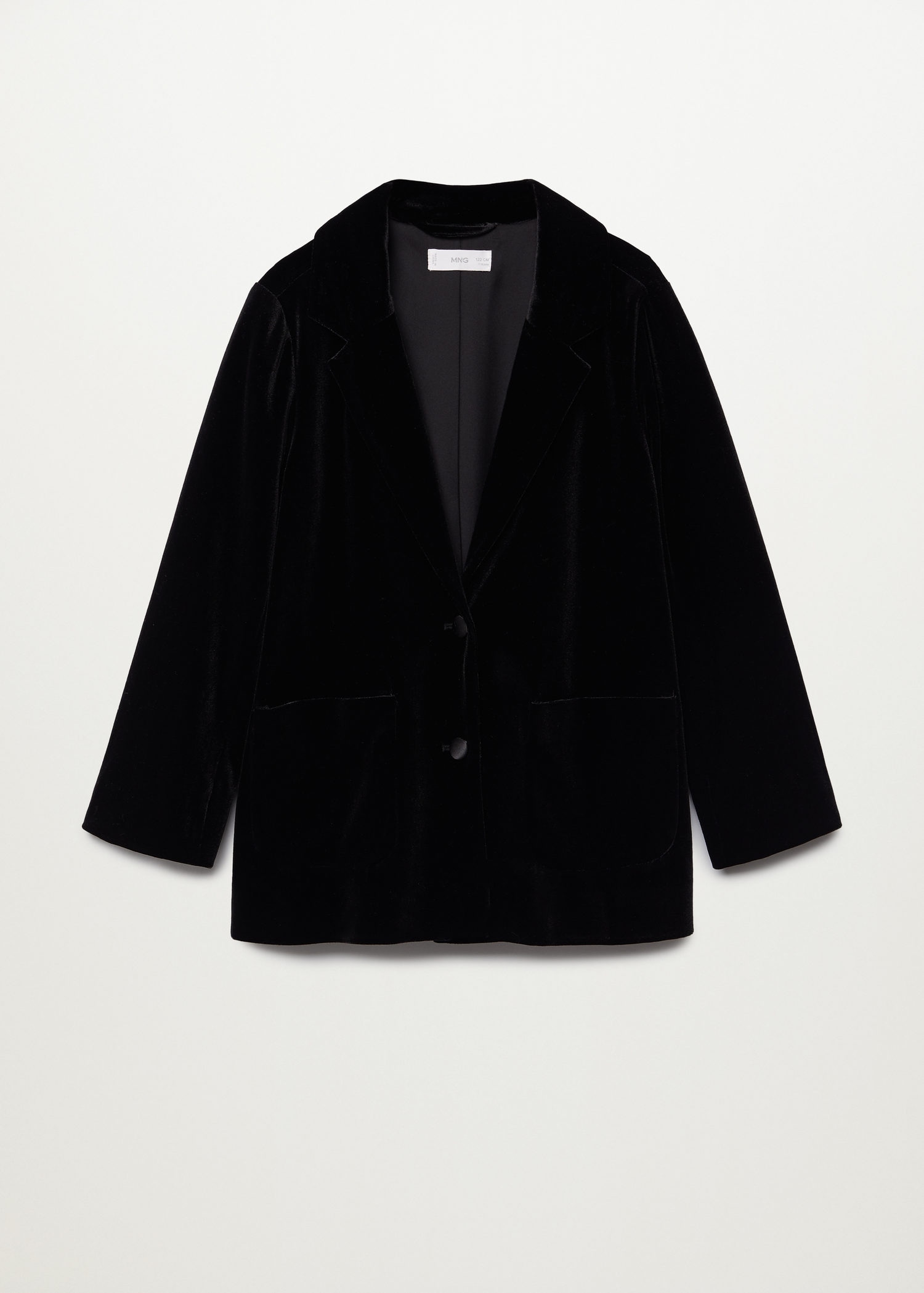 MANGO Velvet Suit Blazer in Black | Endource