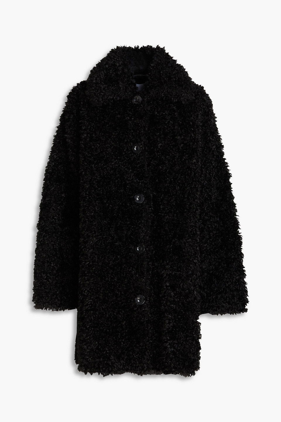 STAND STUDIO Gwen Faux Fur Coat in Black | endource