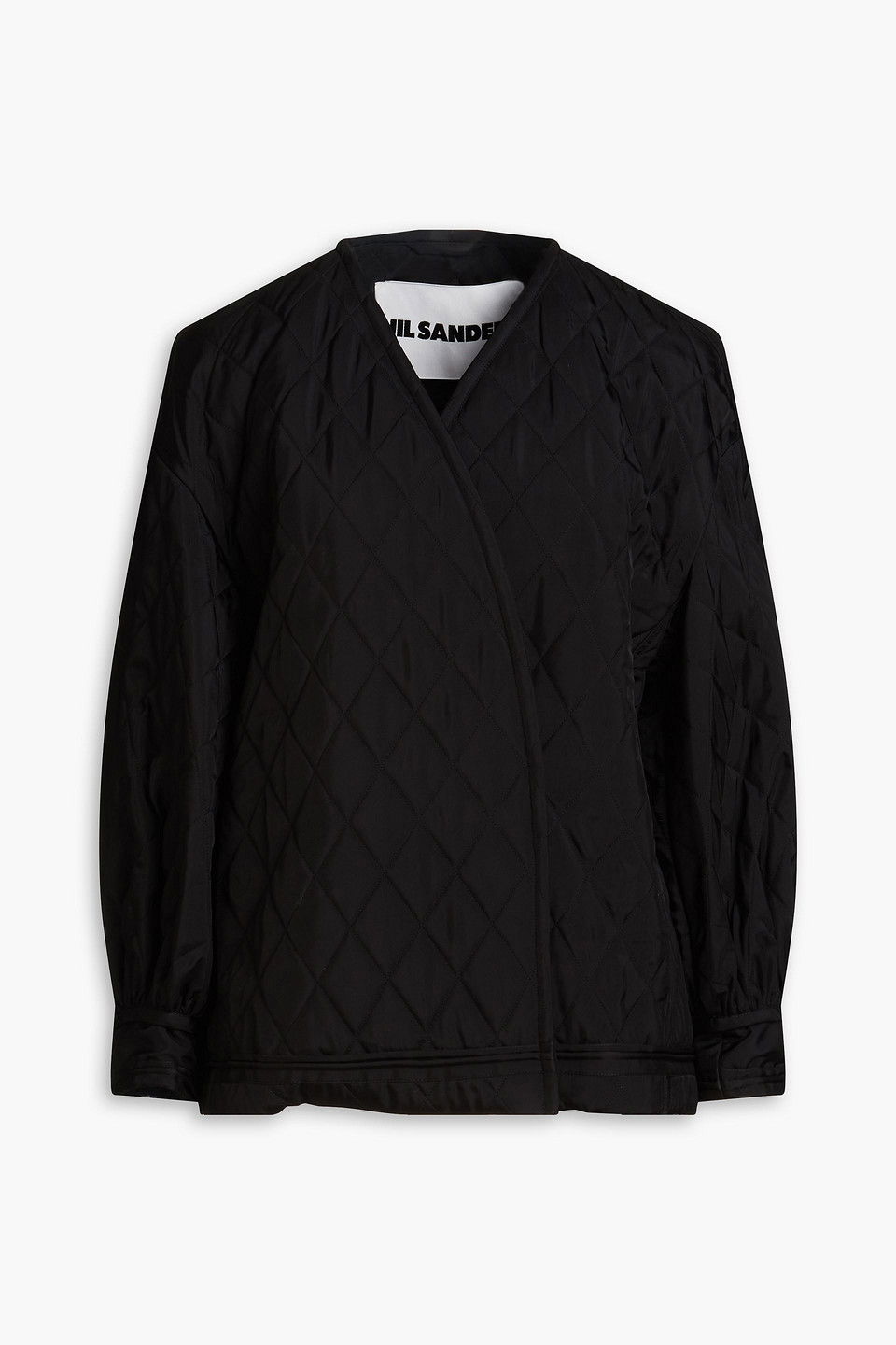 JIL SANDER Quilted Shell Jacket in Black | Endource