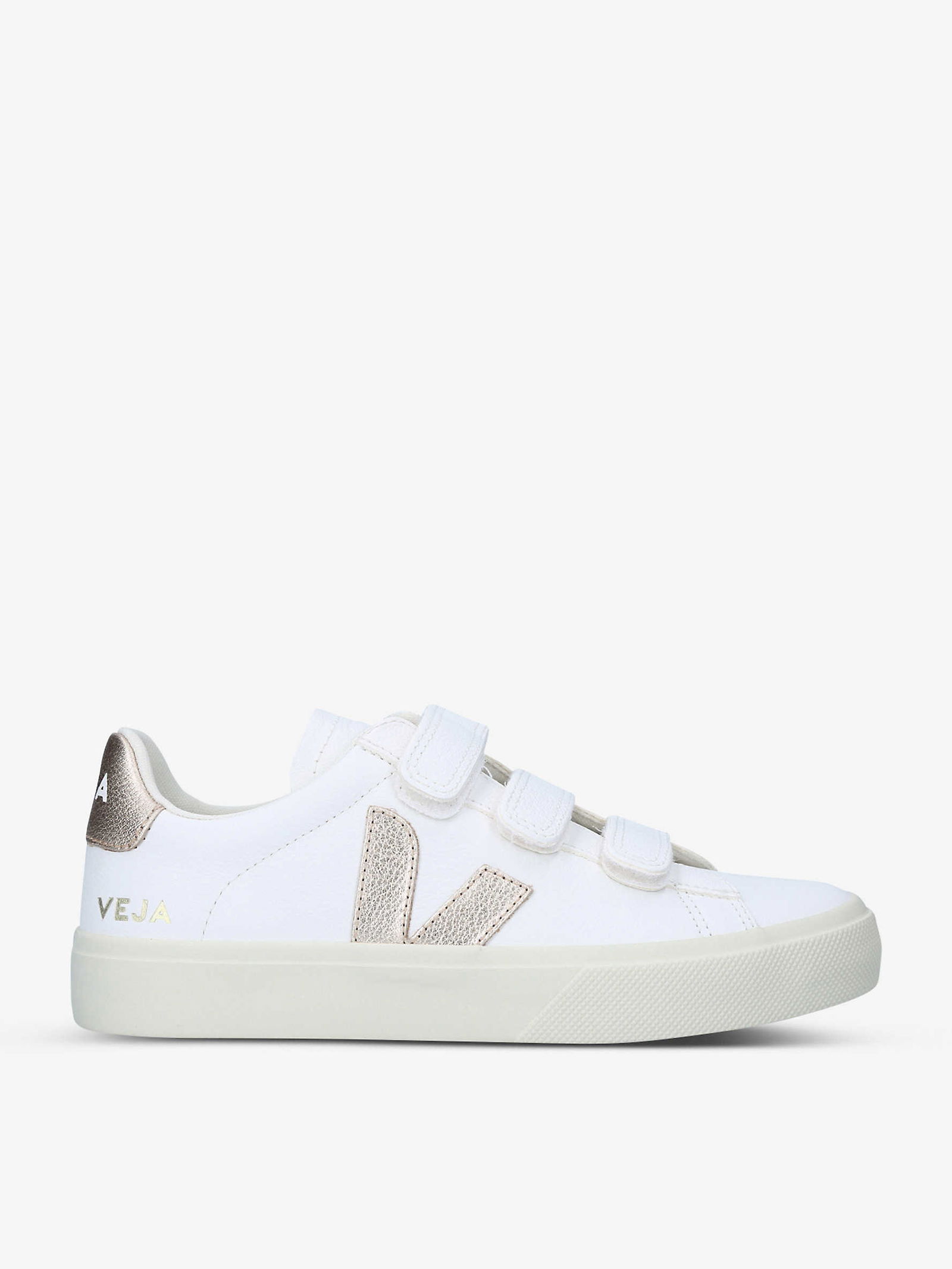 VEJA Recife Logo-Print Leather Trainers in WHITE/OTH | Endource