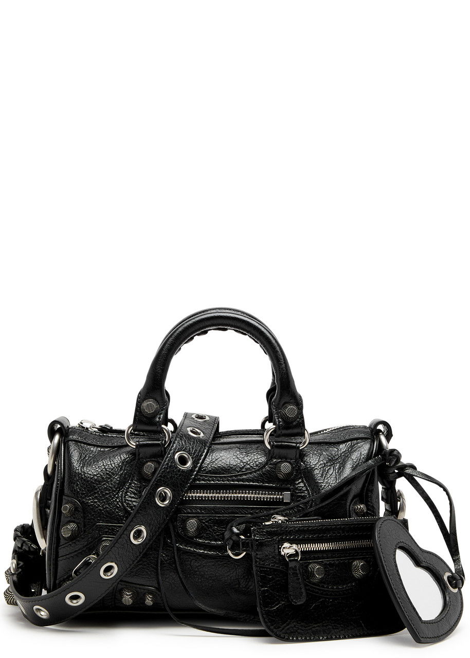 BALENCIAGA Le Cagole Duffle Mini Leather Top Handle Bag | endource