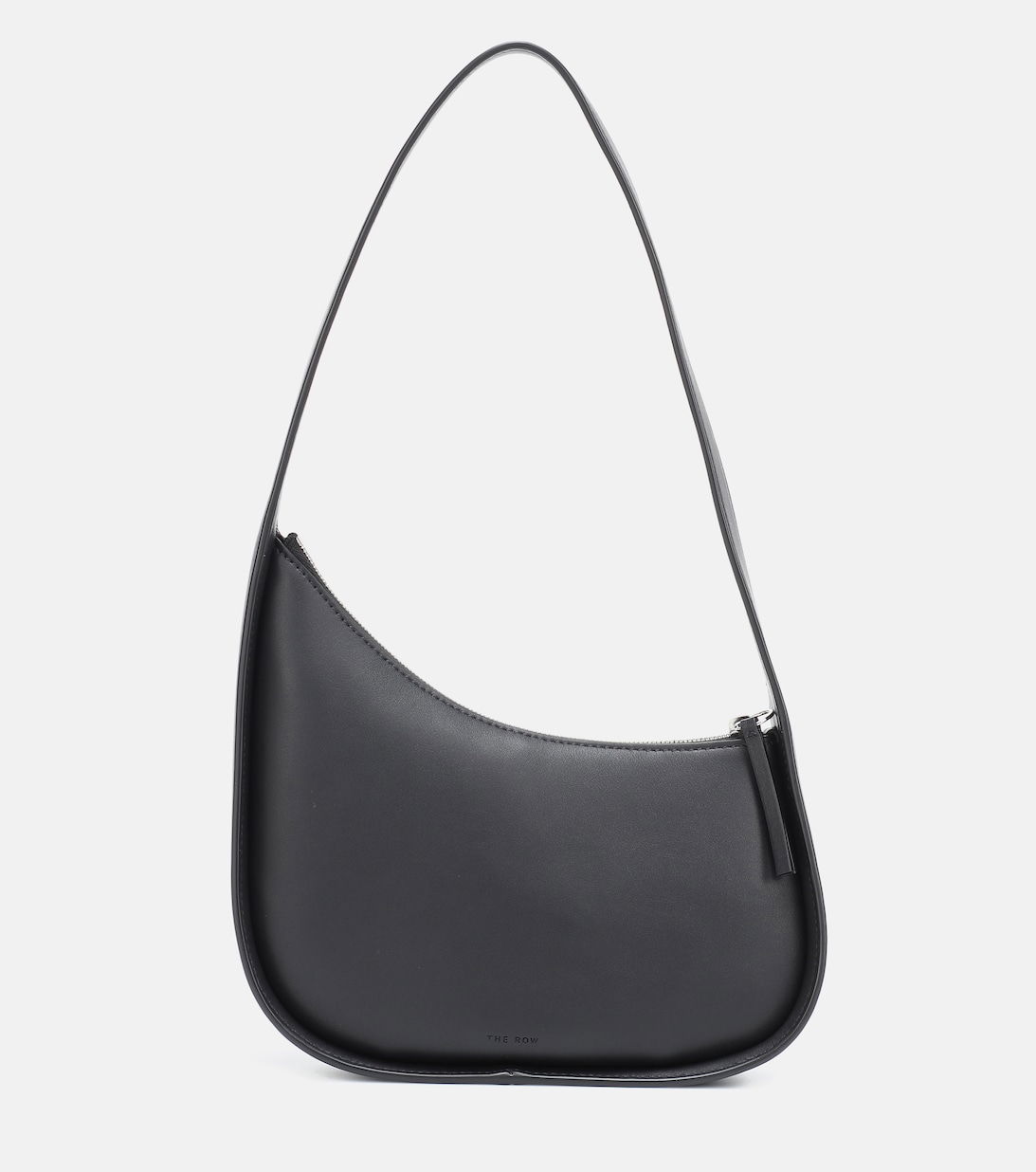THE ROW Half Moon Leather Shoulder Bag in Black | endource