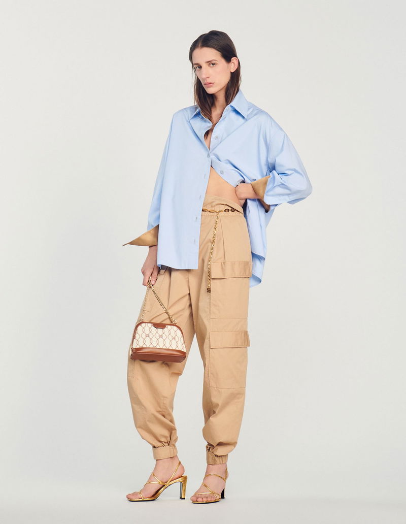 SANDRO Rittah Bag In Monogram Fabric | Endource