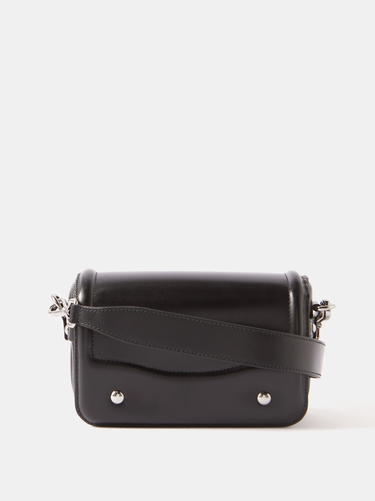 LEMAIRE Ransel Mini Leather Shoulder Bag in Black | endource
