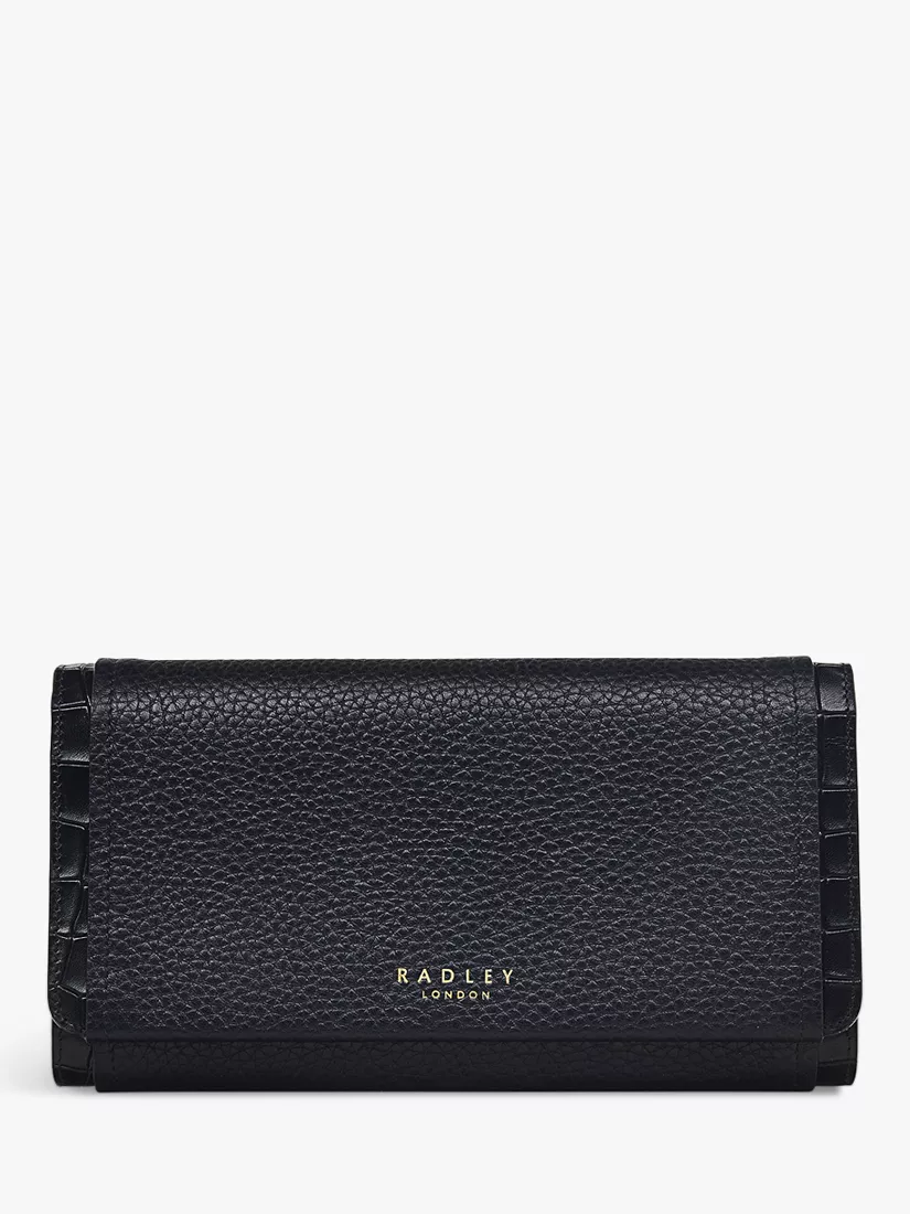 RADLEY Baylis Road Croc Large Flapover Matinee Purse in Dark Oak | endource