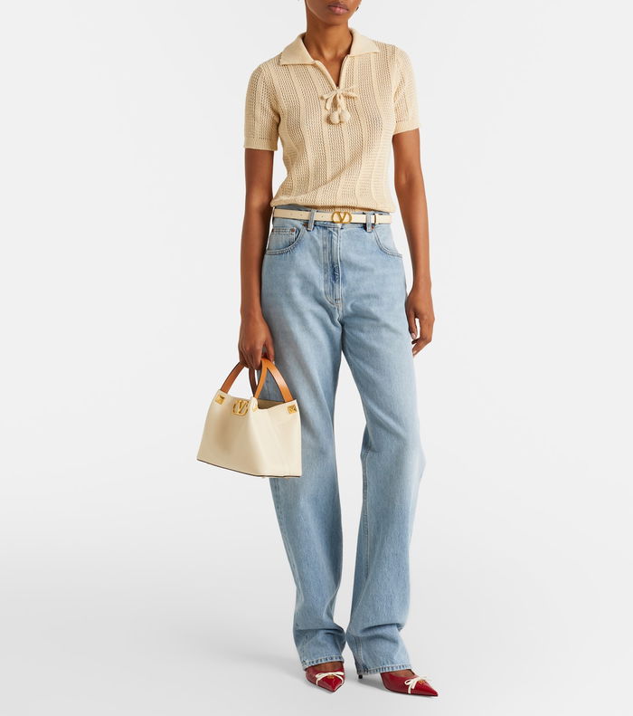 VALENTINO GARAVANI VLogo Small Leather Top-handle Bag | endource