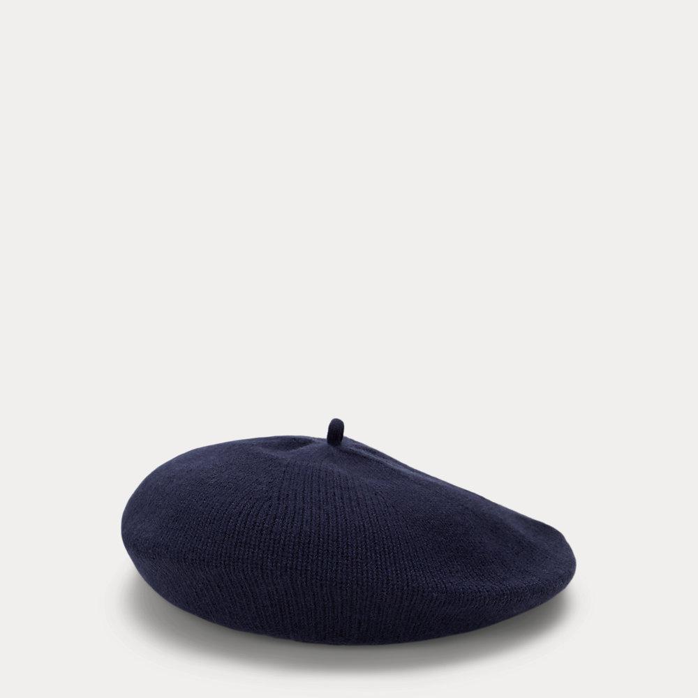 RALPH LAUREN Wool Beret in Blue | endource