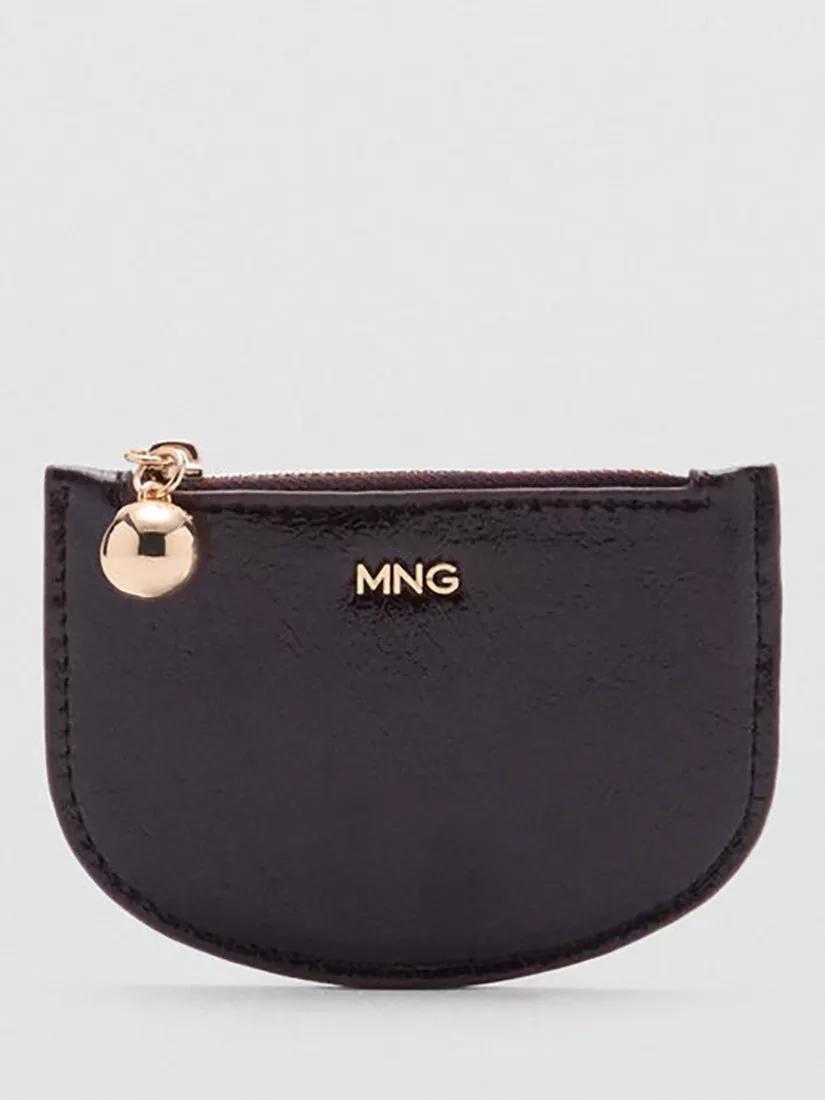 MANGO Cyrus Curved Purse in Brown | endource
