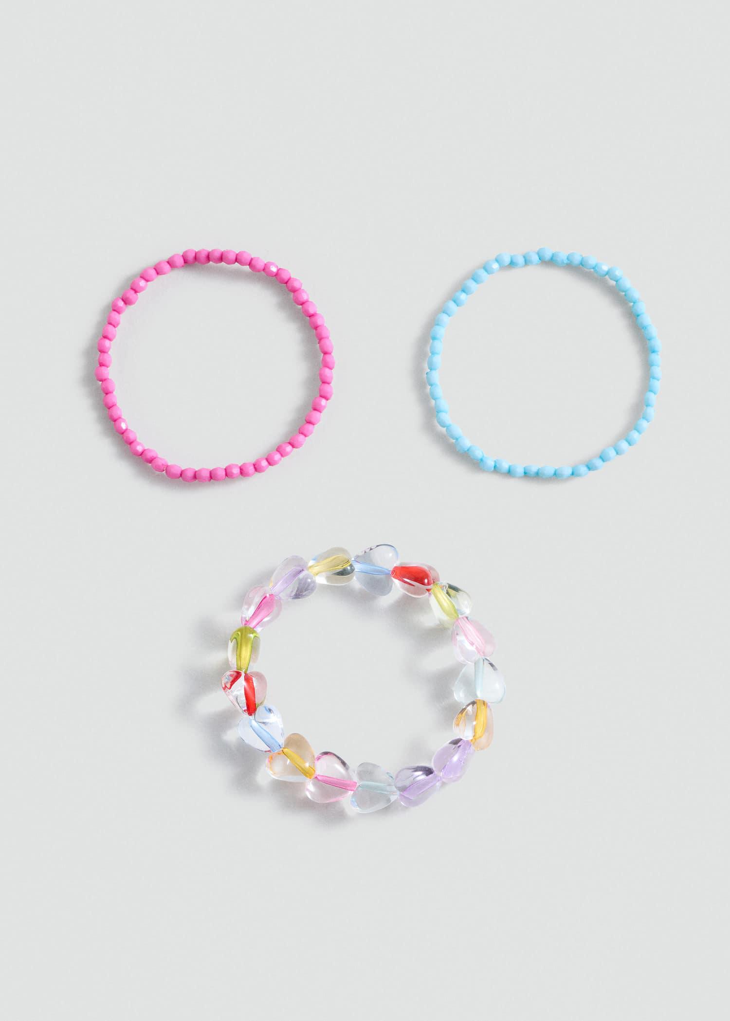 MANGO Pack Of 3 Bracelets in Pink | Endource