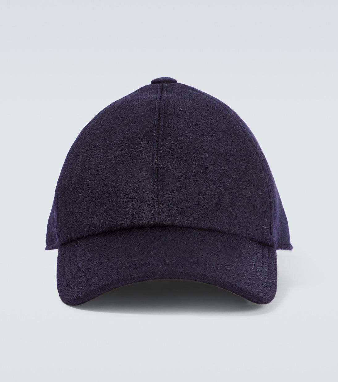 THE ROW Caspian Cashmere Baseball Cap in Blue | Endource