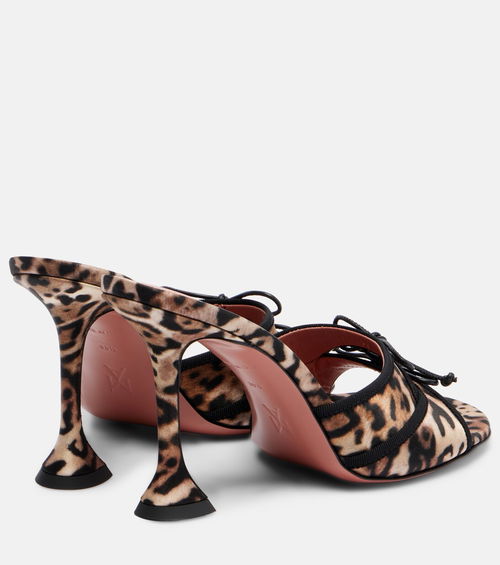 Amina Muaddi Eleonora Leopard-Print Mules | endource