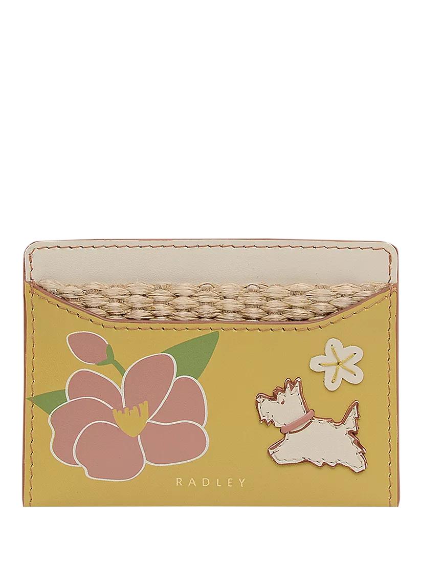 RADLEY Leather And Raffia Compact Card Holder | endource