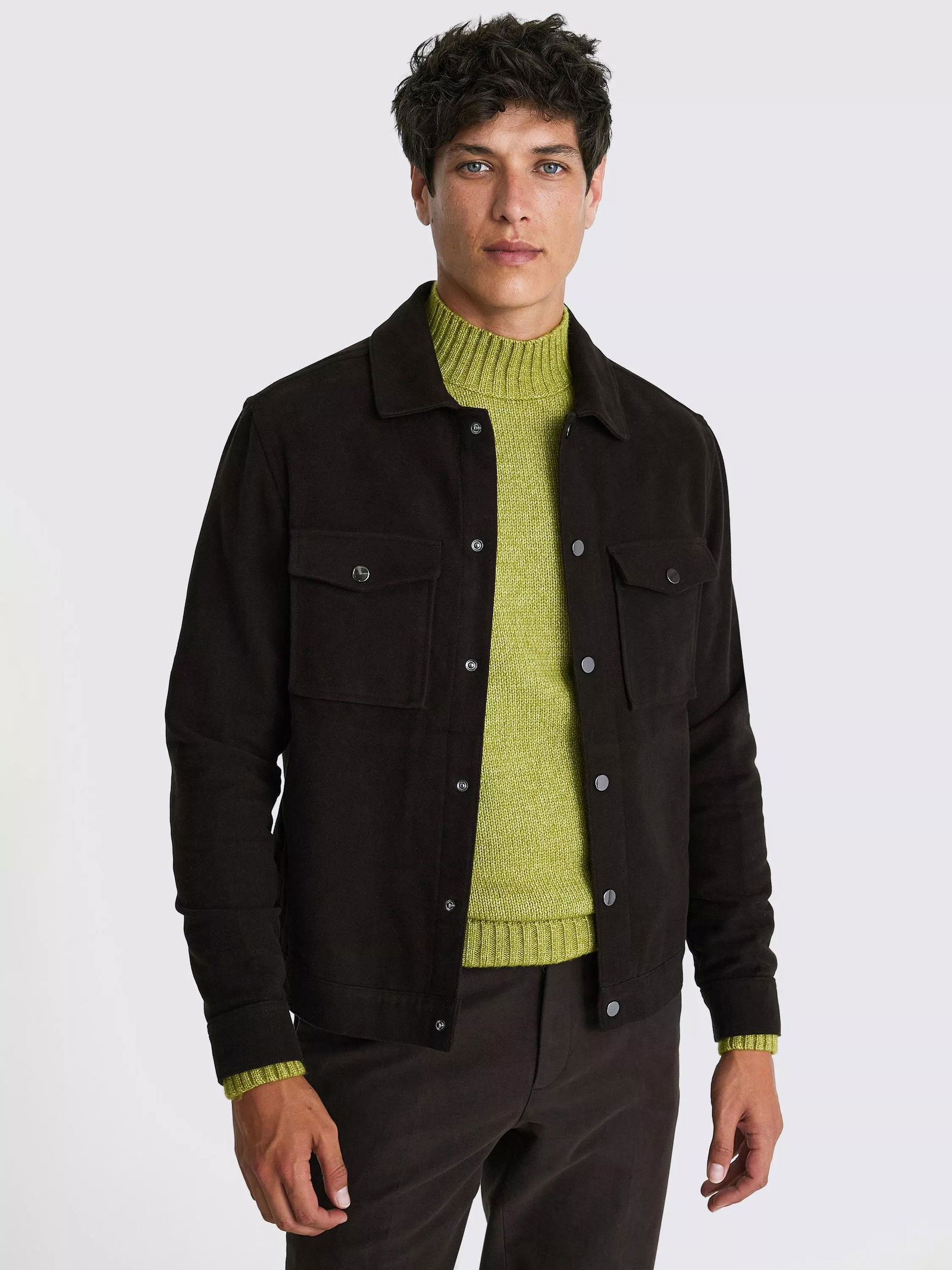 MOSS Moleskin Shacket in Brown | endource