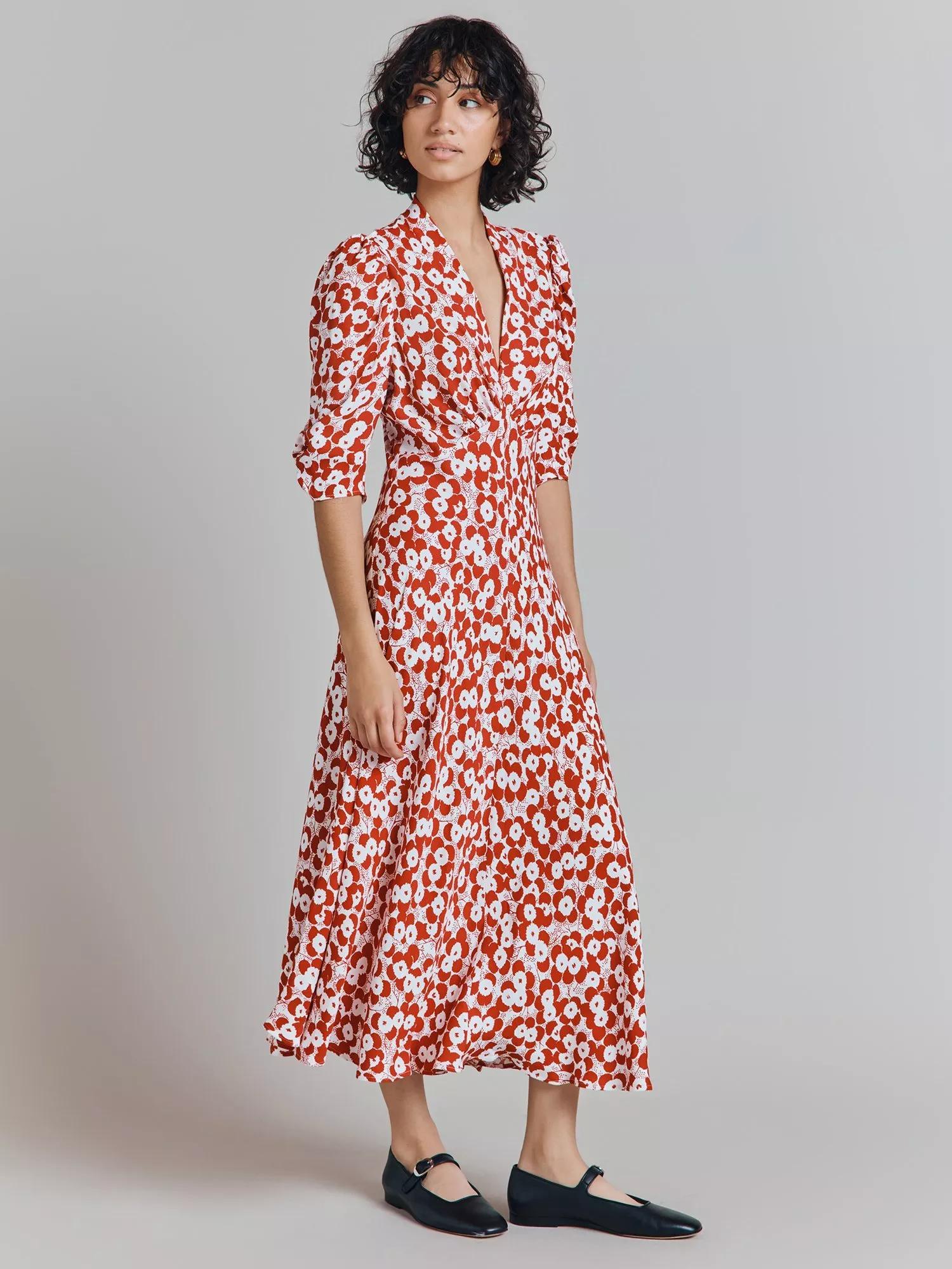 GHOST Madison Floral Print Midi Dress | endource