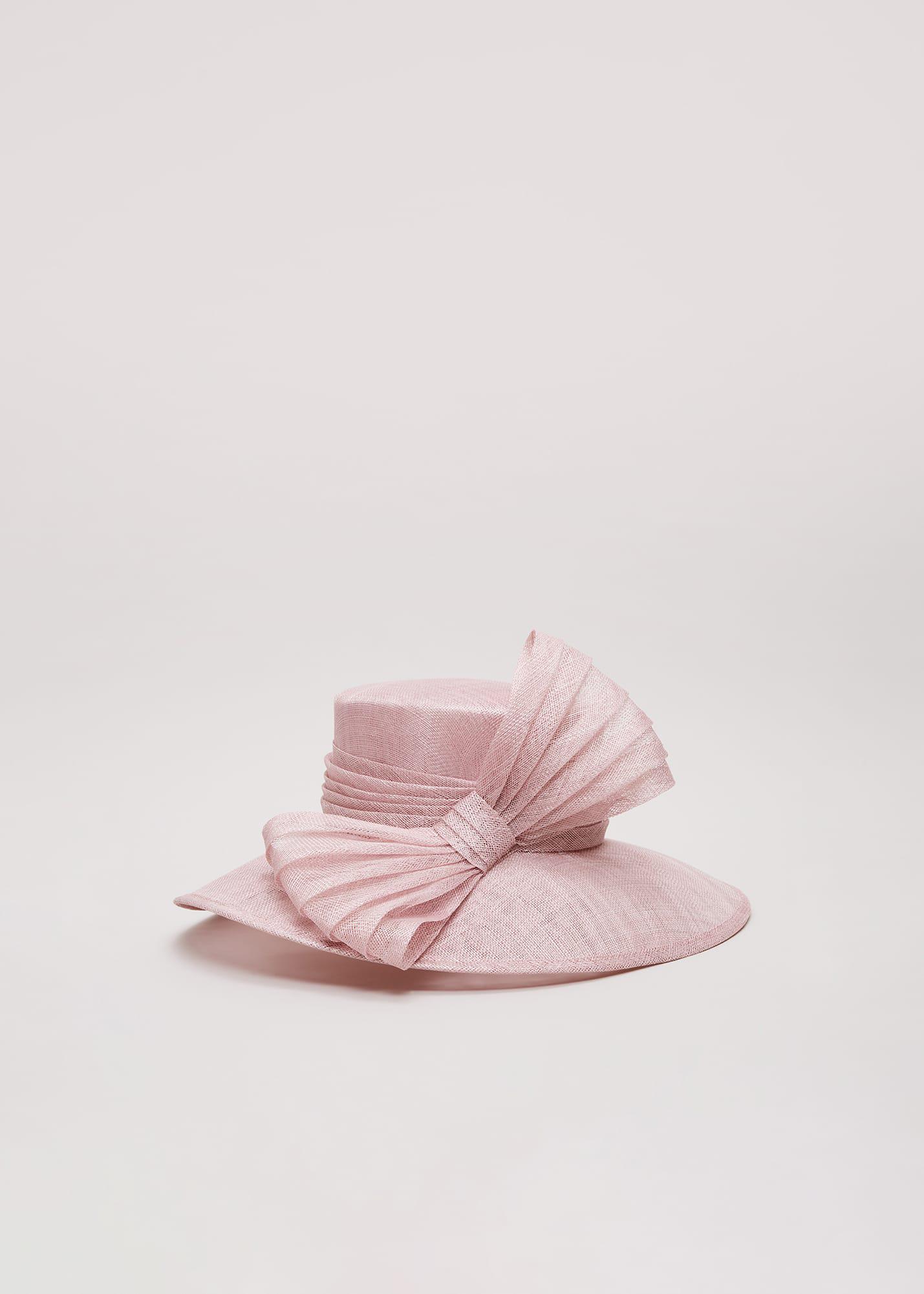 PHASE EIGHT Pleat Bow Hat in Pale Pink | endource