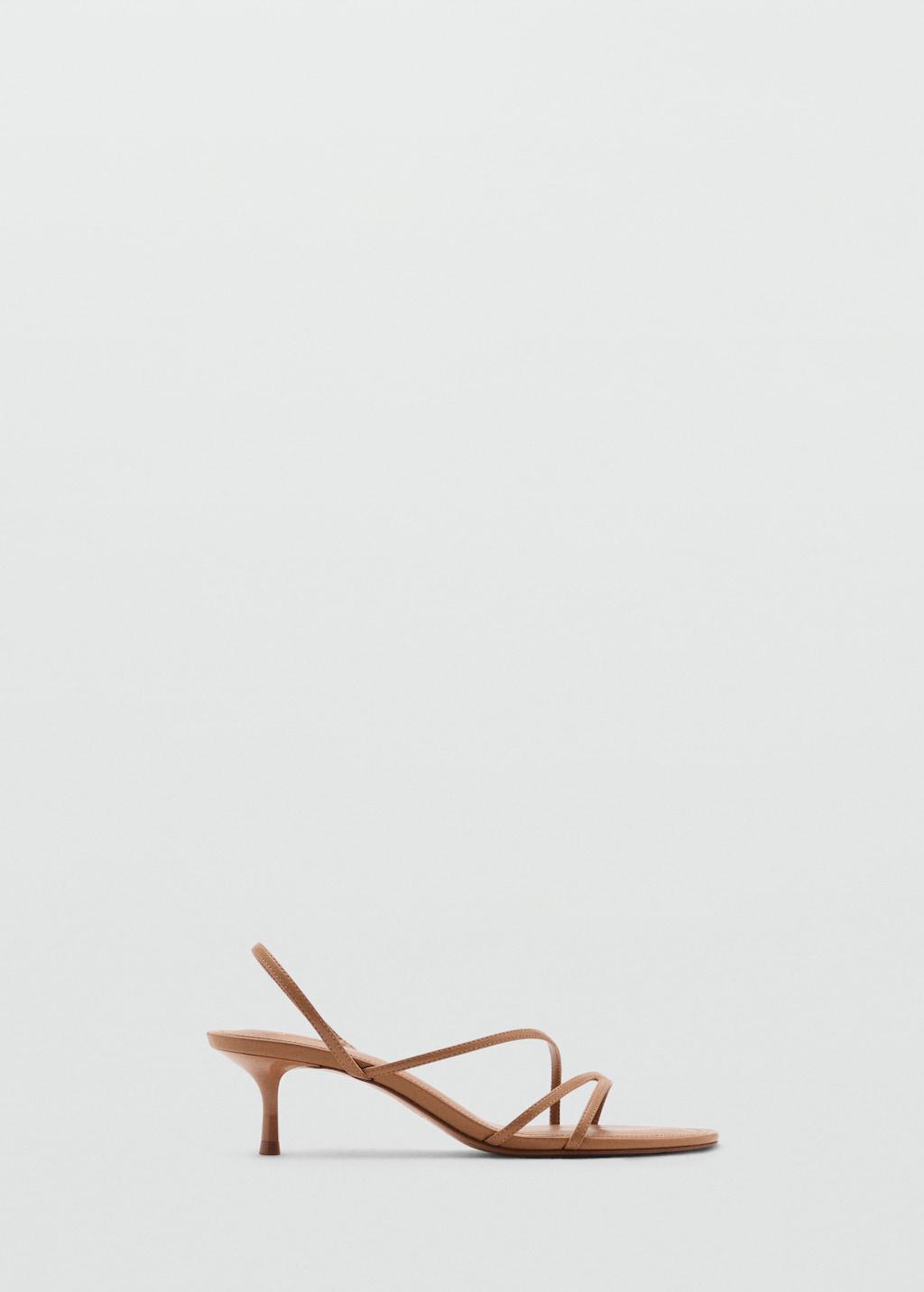 MANGO Strappy Heeled Sandals in Caramel | endource