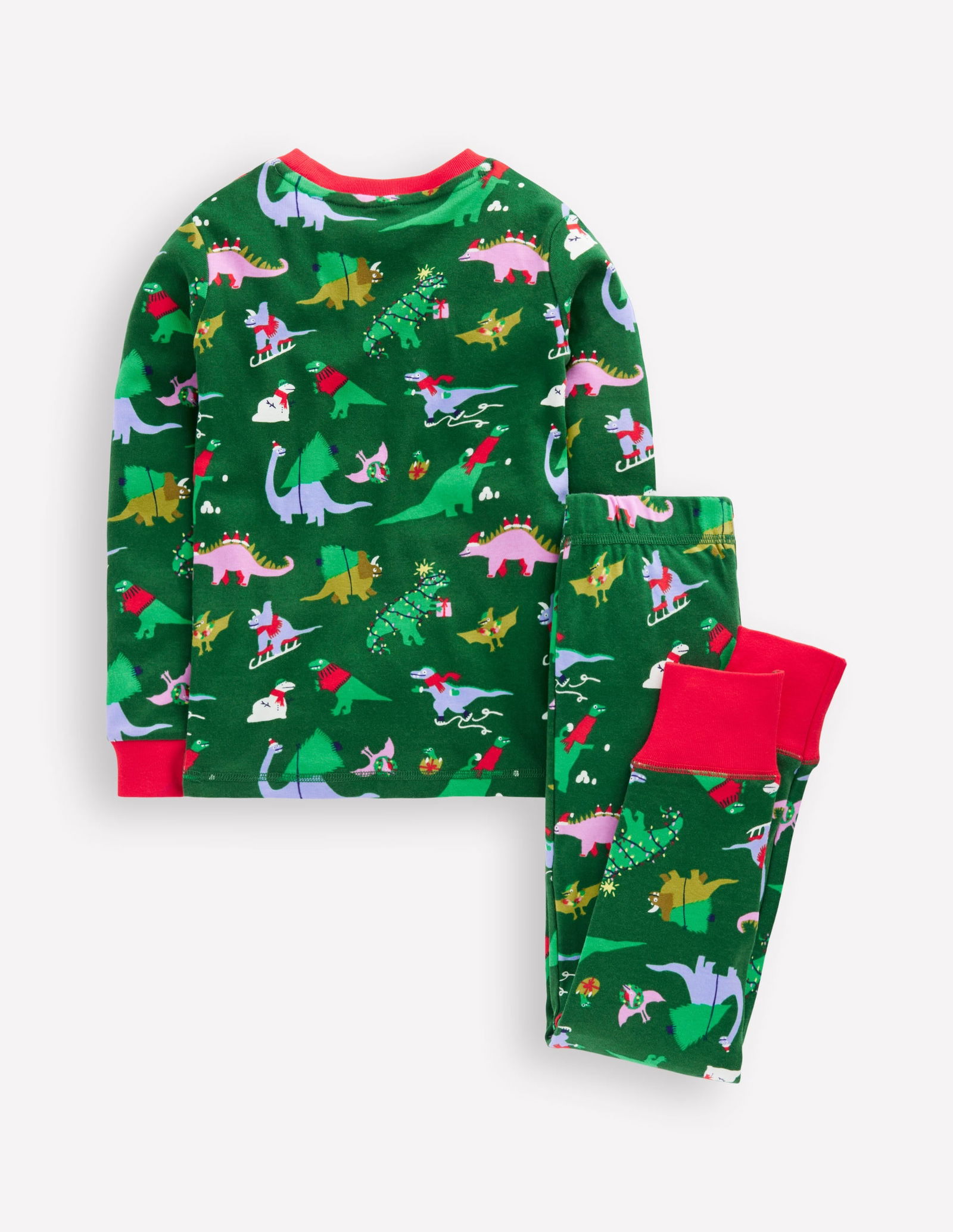 BODEN Snug Long John Pyjamas-Eden Christmas Dinos | endource