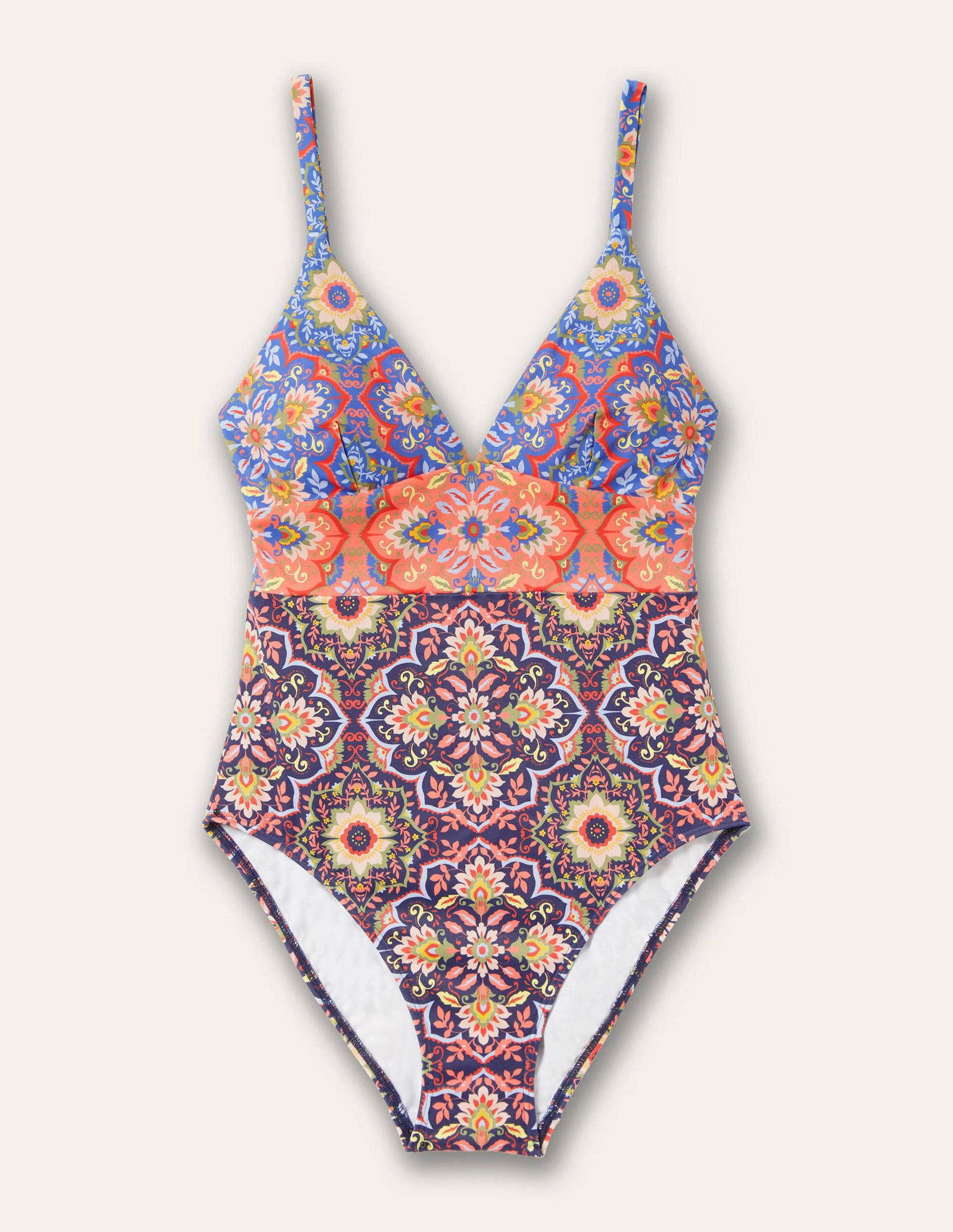 BODEN Arezzo V-Neck Panel Swimsuit | endource